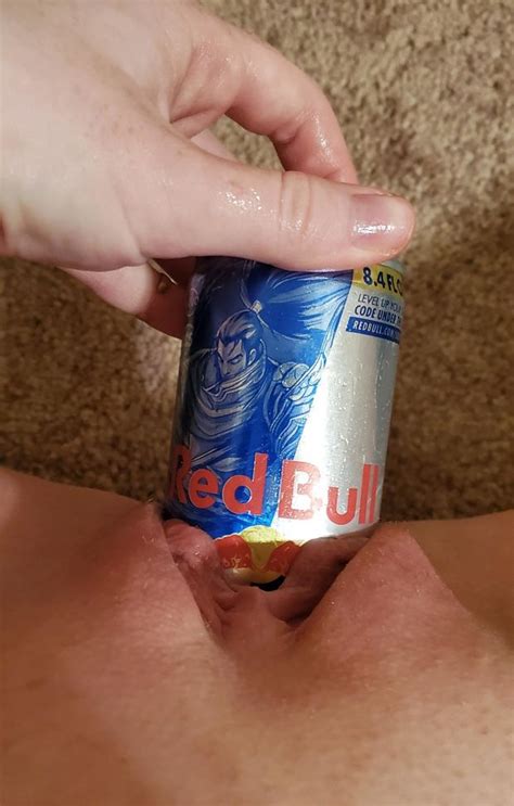 Red Bull Can In Pussy Toysplay