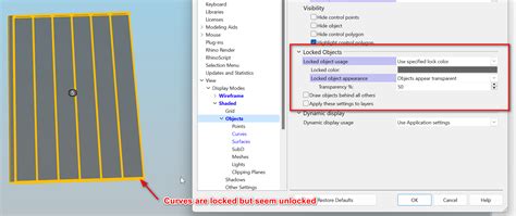 Display Mode Locked Curves Serengeti Rhino WIP McNeel Forum