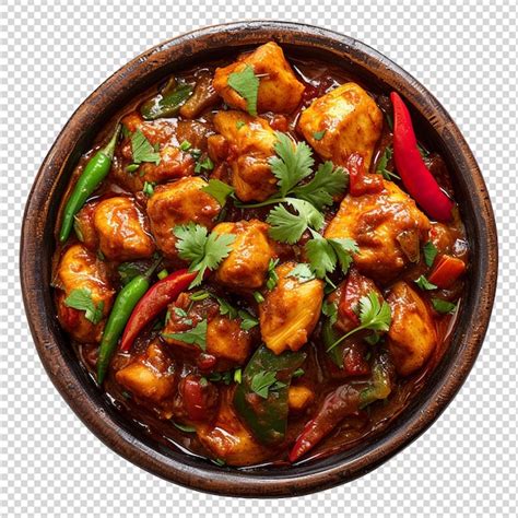 Premium Psd Chicken Karahi Isolated On White Background