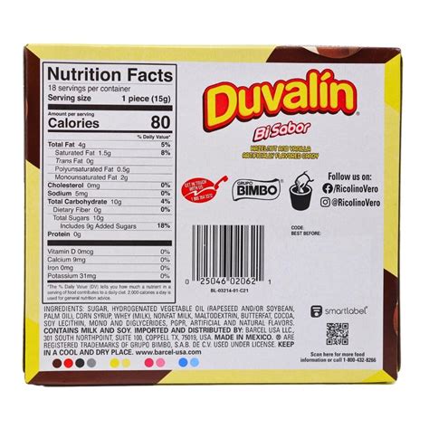 Duvalin Hazelnut Vanilla 18ct Box Candy Funhouse Us