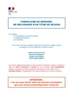 FORMULAIRE DE DEMANDE DE DÉLIVRANCE DUN TITRE DE formulaire de