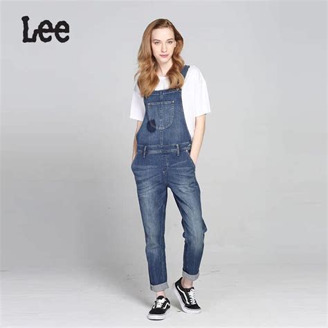 Lee 2017新款女士宽松显瘦休闲牛仔背带裤长裤大码l164986603ry克尔仕ker