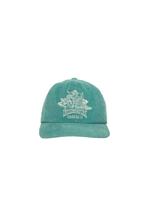 Flower Embroidered Cap One Block Down