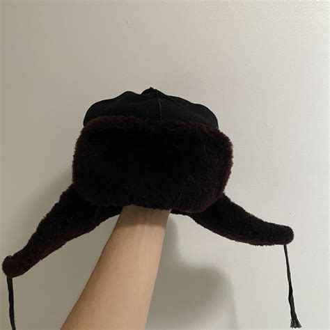 Brown Fur Ushanka Hat In Really Good Quality Depop