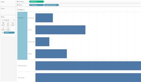 How To Create A Single Double Drill Down Bar Graph The Data School