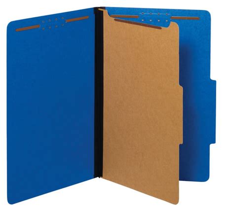 Letter Size 1 Division 4 Part Classification Folder Dark Blue Econo