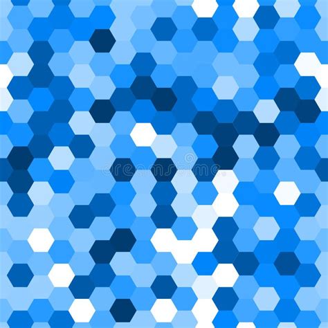 Blue Seamless Hexagonal Vector Pattern Stock Vector Illustration Of Design Ornamental 63967724