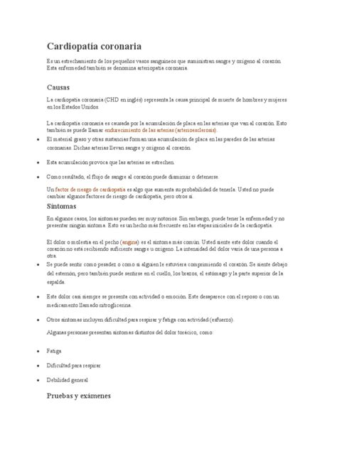 Cardiopatía Coronaria Descargar Gratis Pdf Infarto De Miocardio