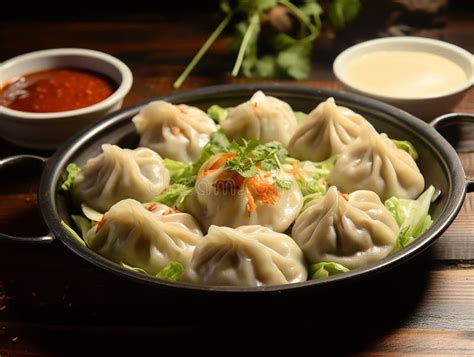 Momo Chicken Dumplings Stock Illustration Illustration Of Meal 299942077