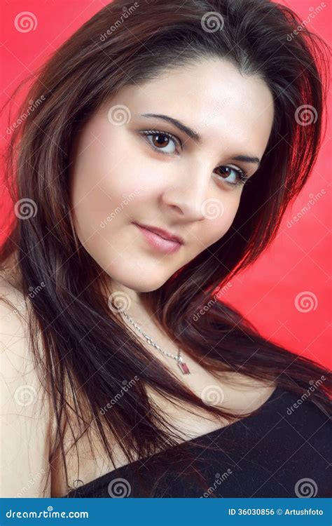 Manierportret Van Mooi Jong Meisje Stock Foto Image Of Haar Mensen