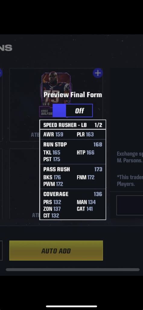Parsons Pass Rusher Vs Parsons Coverage Linebacker Rmaddenmobileforums