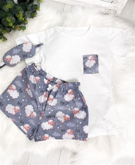 Женская хлопковая пижама ручной работы маска для сна Пижама Маска Работы