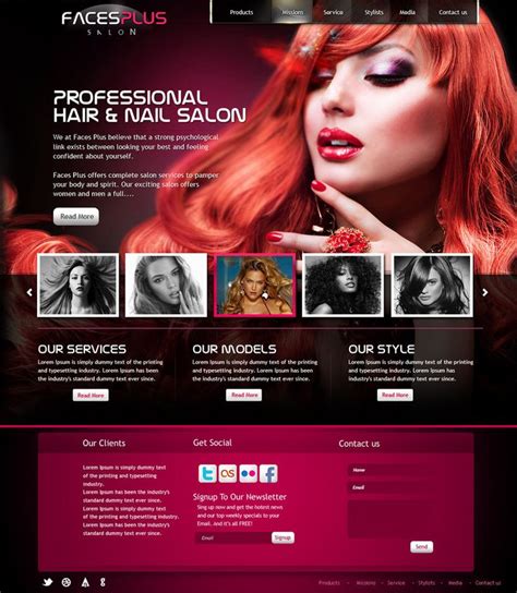 Hair Salon Website Design By Yuval On Deviantart Hair Salon