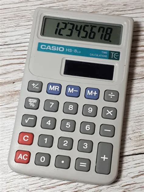 Casio Time Calculations Electronic Calculator Hs 8lu Model Small Retro