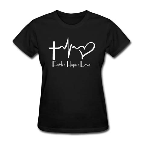 Faith Hope Love Custom T Shirts Women 2017 Summer King Queen Women T