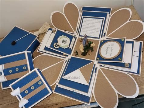 Експлодираща кутия за бял Картичка плик албум Ръчно изработени