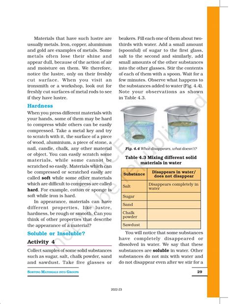 NCERT Book For Class 6 Science Chapter 4 Sorting Materials And Groups