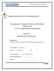 Lab Programming Fundamentals Fall Pdf Lab Introduction To