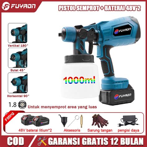 Jual Fuyaon Alat Semprot Cat Electric Spray Gun 1000ml Pistol Semprot