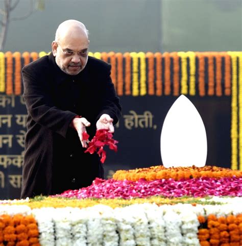 New Delhi Home Minister Amit Shah Pays Tribute To Former Prime