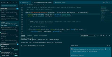The Solidity Language Server Server Constantly Crashes In VS Code Issue Juanfranblanco