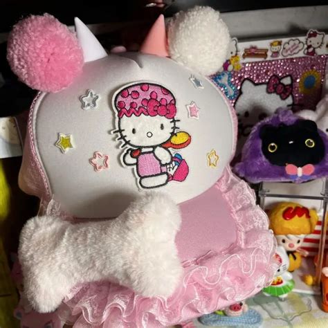 Sanrioed 헬로 키티 카와이 일본식 핑크색 트럭 모자 차원 하위 문화 Y K 빈티지 모자 소녀 AliExpress