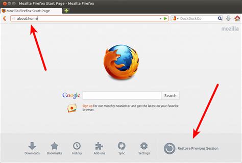Browser How Can I Restore Session In Firefox Ask Ubuntu