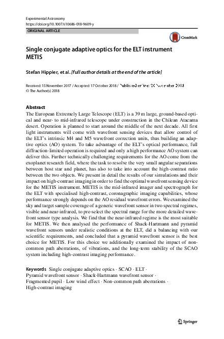 Pdf Atlas The Laser Tomographic Adaptive Optics Module For The E Elt N Hubin