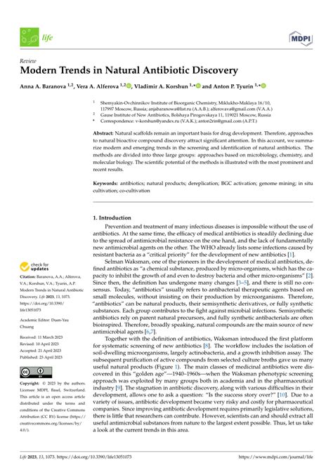 Pdf Modern Trends In Natural Antibiotic Discovery