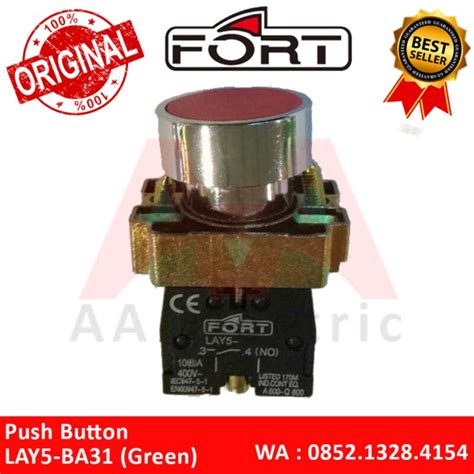 jual push button lay5 ba31 lay5ba31 warna hijau fort jakarta pusat
