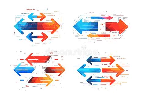 Arrow Transfers Cartoon Vector Concepts Route Range Movement