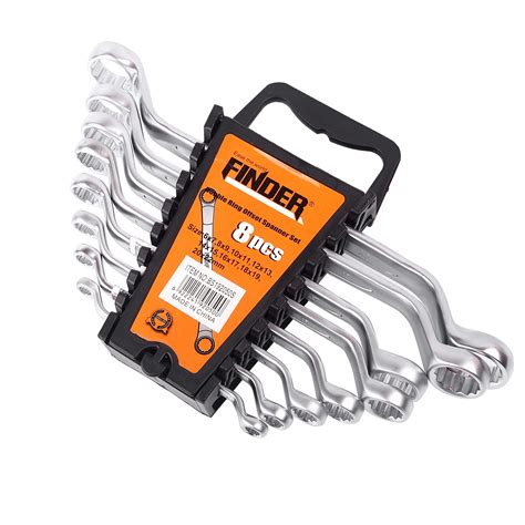 8pcs Double Ring Offset Spanner Se Finder Tool