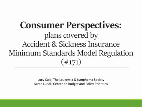 Presentation On Types Of Health Plans Covered In Model 171 Model Act
