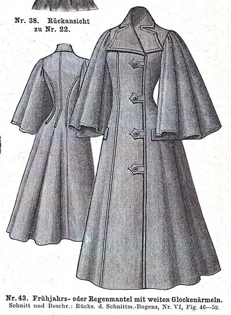 Traveling Or Rain Coat With Bell Sleeves La Moda Elegante 1896 Nr 11