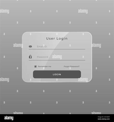 Secure Username And Password Login Page Screen Template Design Vector Stock Vector Image And Art