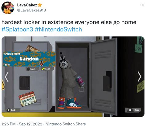 Hardest Locker In Existence Everyone Else Go Home Splatoon Lockers
