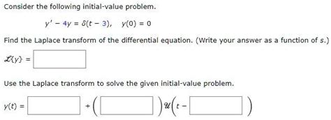 Solved Consider The Following Initial Value Problem Y 4y 8t 3 Yo 0 Find The