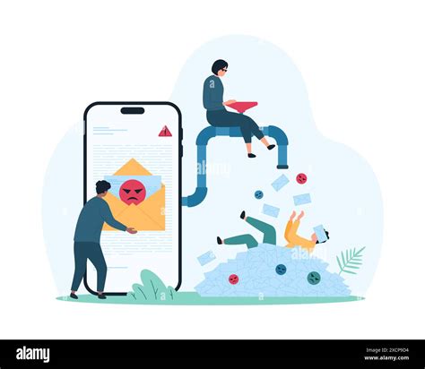 Spam Notifications And Messages Overload In Inbox Mobile App Tiny User