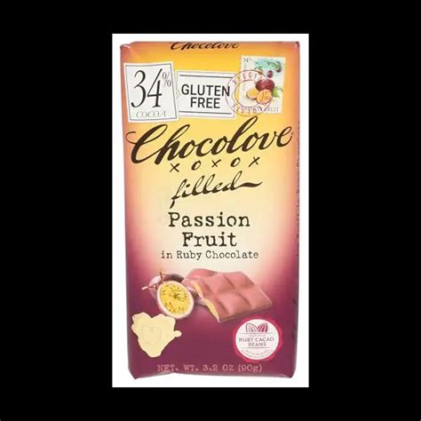 Passion Fruit Filled Ruby Chocolate Bar 3 2 Oz At Whole Foods Market