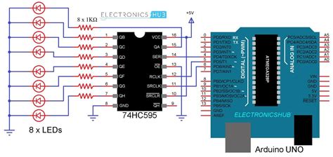 Arduino Use A Shift Register 74hc595 And A Transistor Array Porn Sex Picture