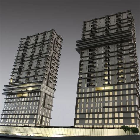 Complejo Multifamiliar Vertical Maqueta Arquitectonica