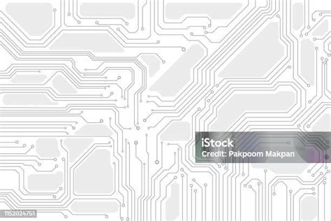 회로 보드 기술 정보 패턴 개념 벡터 배경입니다 회색조 색상 추상 Pcb 추적 데이터 인포 그래픽 디자인 그림입니다 0명에 대한