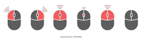 Computer Mouse Icons Vector Left Right Stock Vector Royalty Free 2276516405 Shutterstock