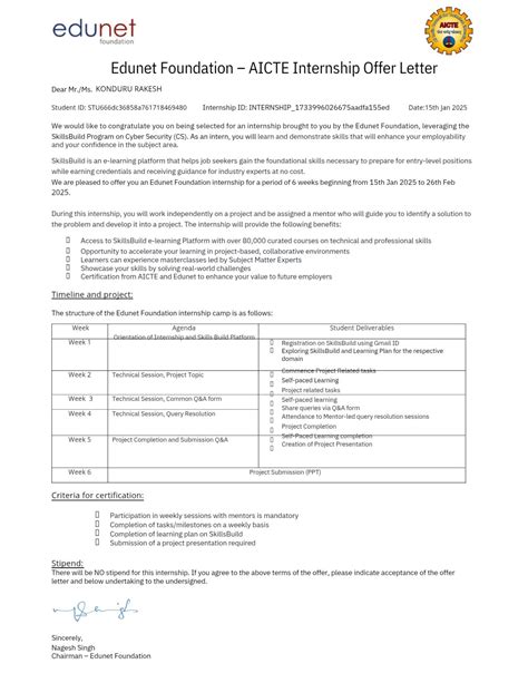 Internship Skills Aicte Edunetfoundation Learning Networking