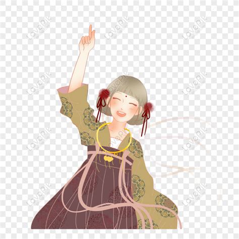 만화 소녀 캐릭터 디자인을 웃고 Png 일러스트 무료 다운로드 Lovepik