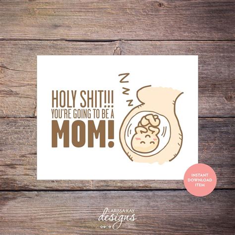Holy S T Youre Going To Be A Mom Pregnancy Congratulations Card