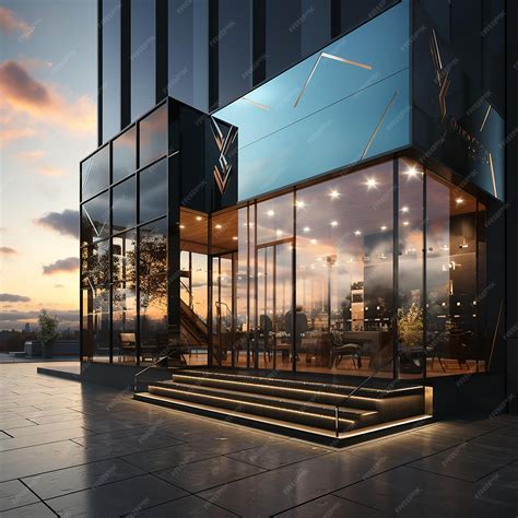 Premium Photo Restaurant Front View