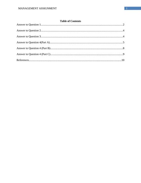 Assignment Of Management Pdf