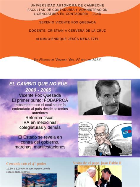 Sexenio Vicente Fox Quesada Pdf Cuba México