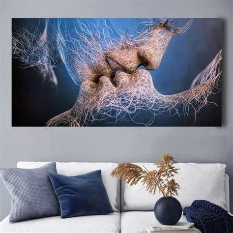 Quadro Decorativo Beijo Conexão 70x140 Tam6 Elo7